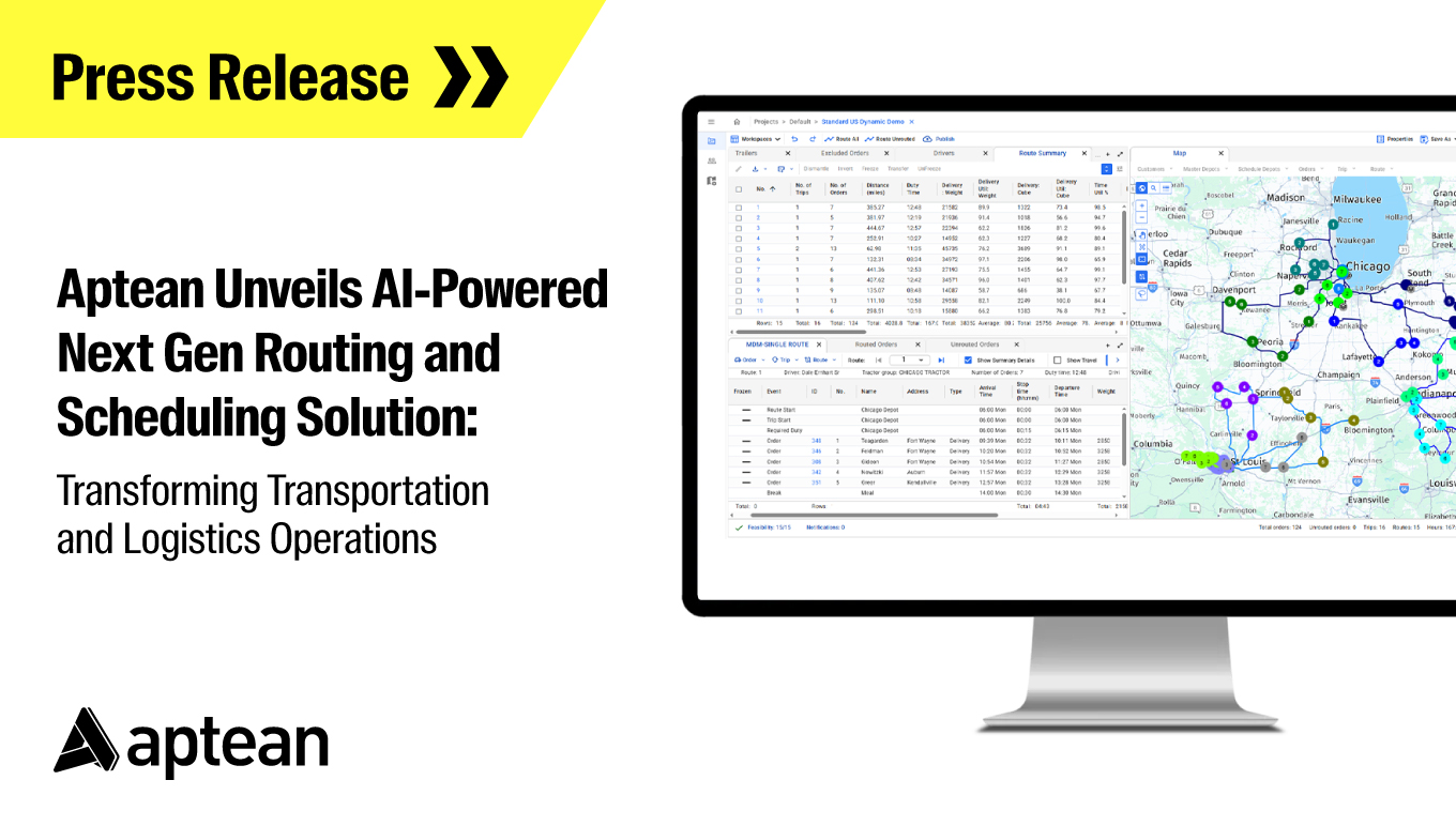 Aptean Unveils AI-Powered Next Gen Routing and Scheduling Solution ...